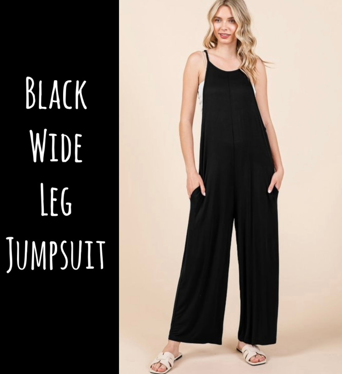 Black Wide Leg Jumpsuit – Posh Gal Leggings & More